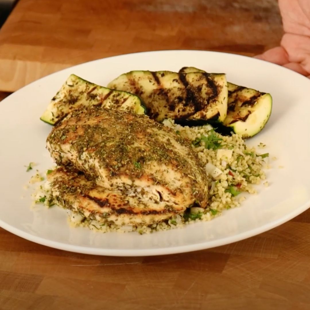 FLAVRBOMBS™ | Zesty Herbs Chicken Breast with Apple Couscous and ...